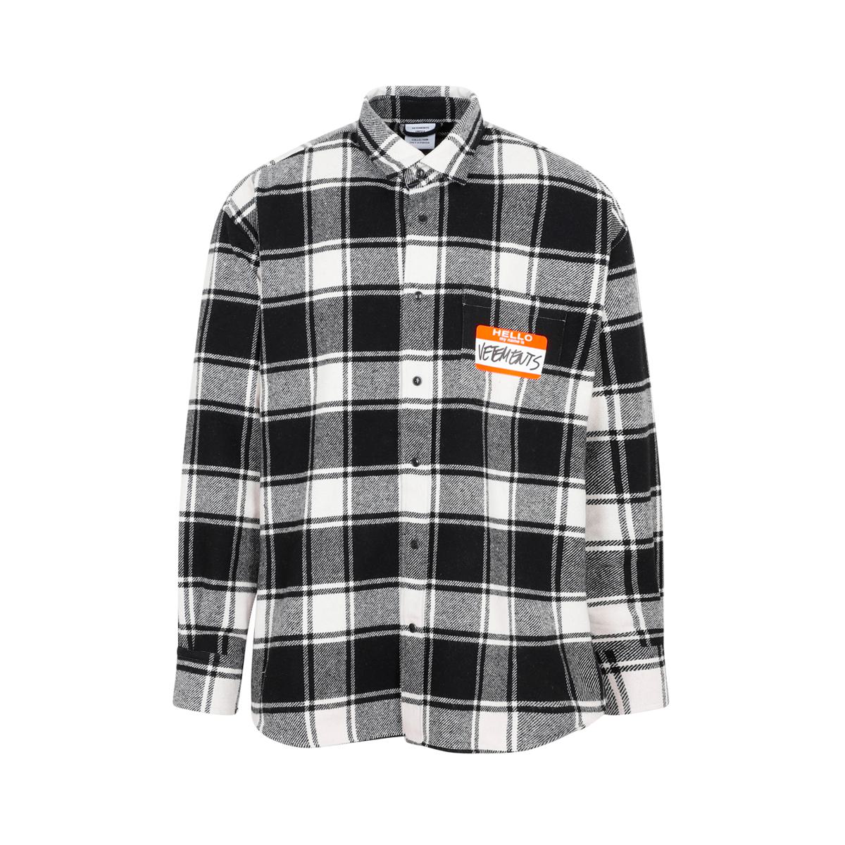 Vetements My Name Is Flannel Shirt In White - 51% Off Vetements My Name Is Flannel Shirt In White - 51% Off