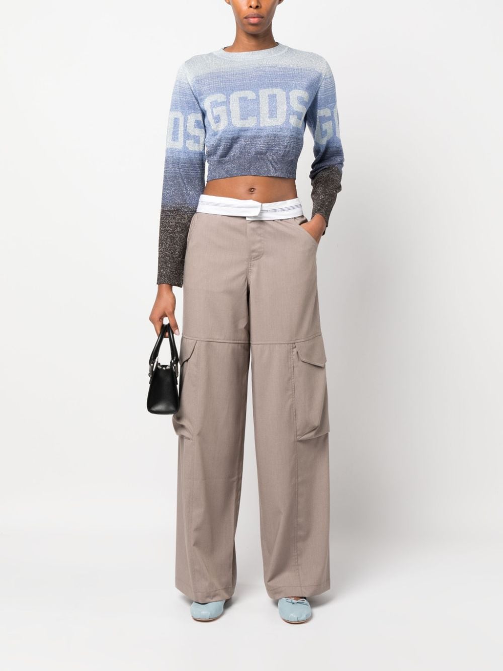 GCDS GCDS Wide-Leg Cargo Trousers