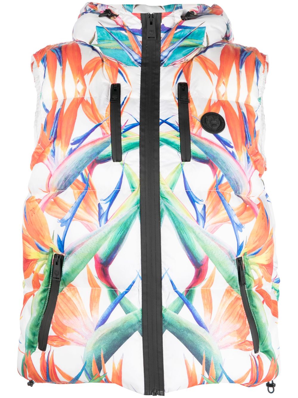 PLEIN SPORT Plein Sport Botanical-Print Puffer Gilet