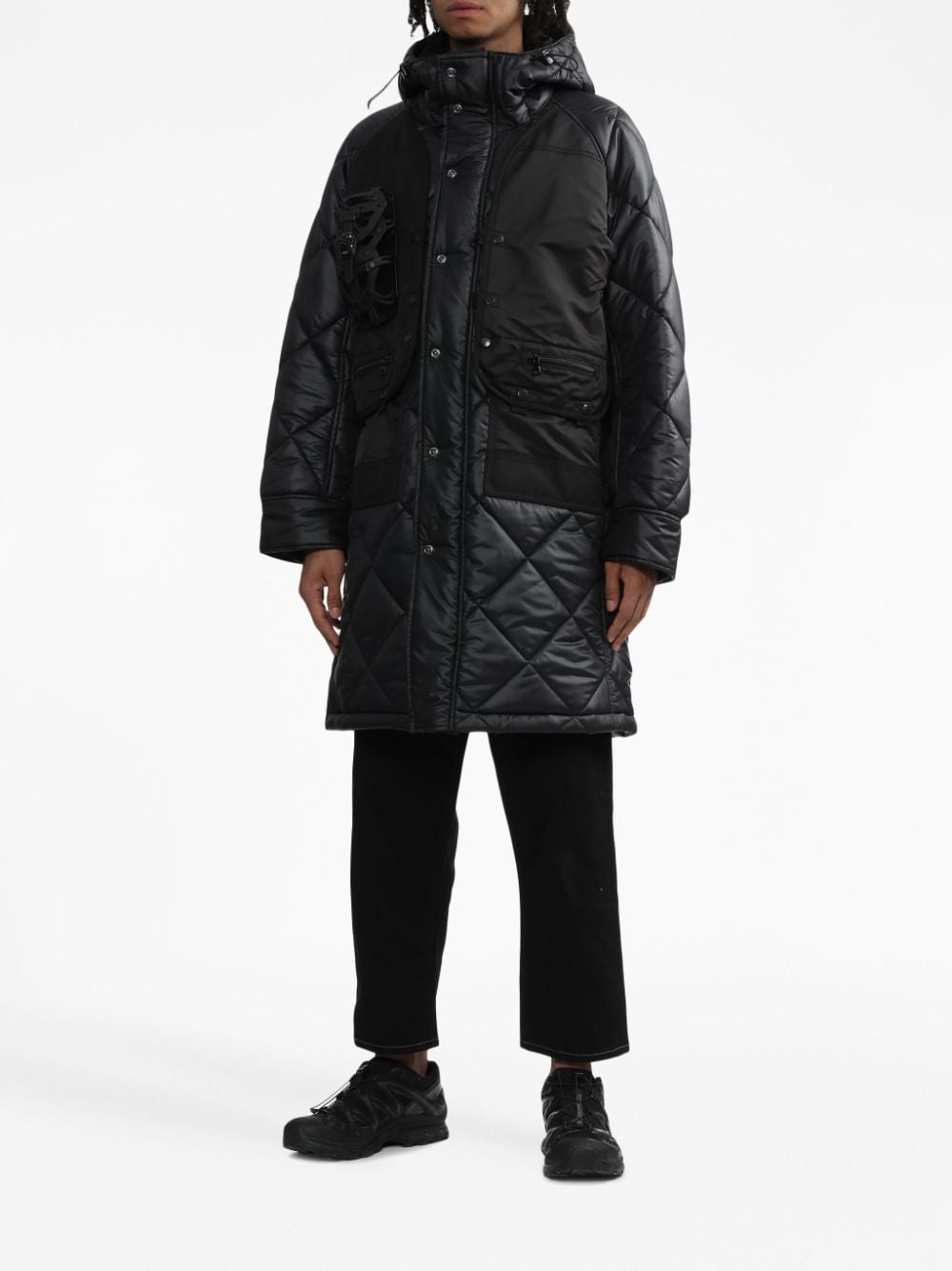 Junya Watanabe X Innerraum Hooded Quilted Jacket In Black - 50