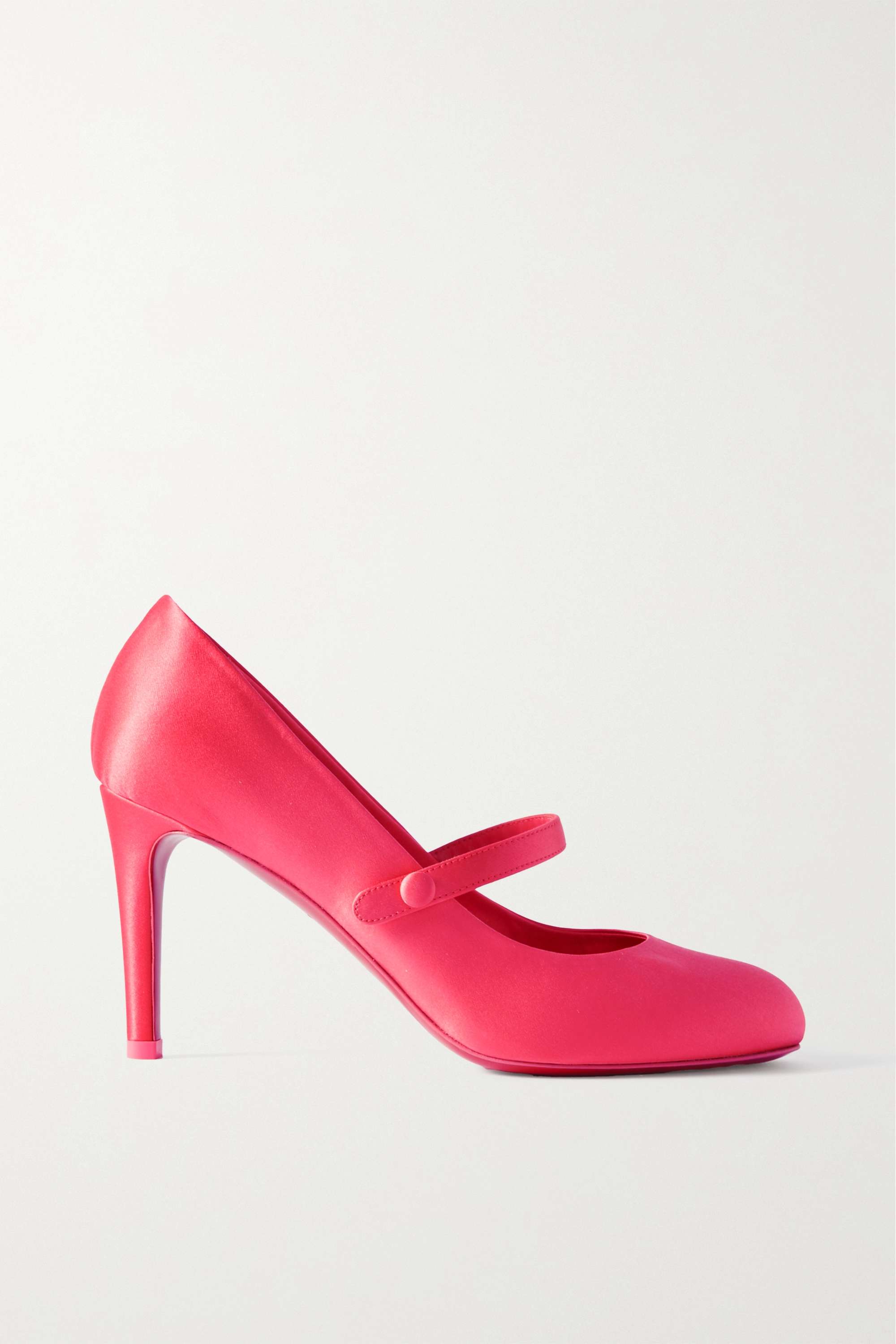 Christian Louboutin Pumppie Wallis 85 Satin Mary Jane Pumps
