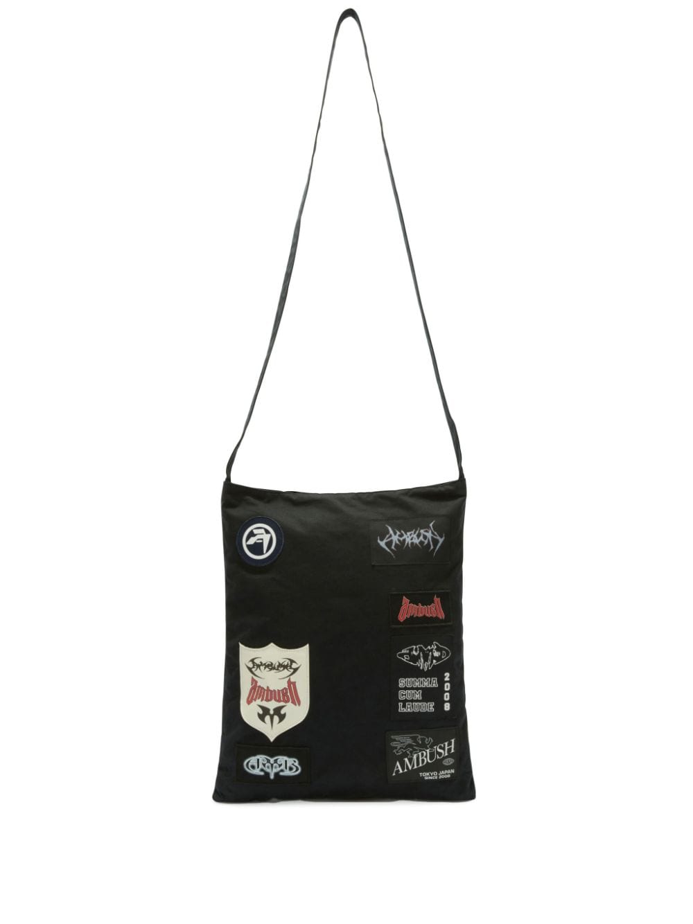 Ambush Logo-Patchwork Cotton Tote Bag In Black - 46% Off