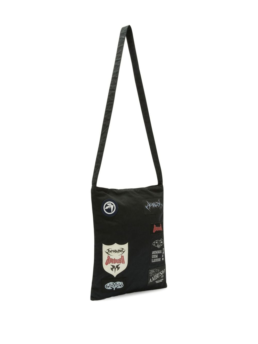 AMBUSH® PATCHWORK TOTE BAG Ambush Logo-Patchwork Cotton Tote Bag In Black - 46% Off