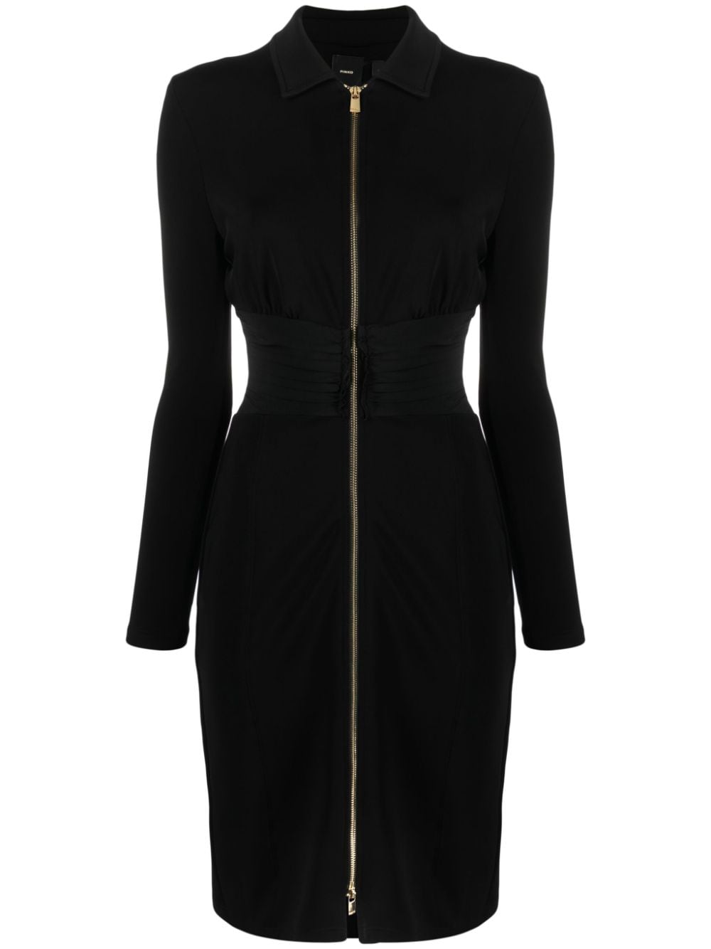 chinese dress ladies Adrianna Papell Notched Collar Long Sleeve Slit Front Zipper Back Stretch  Crepe Dress - Wholesale