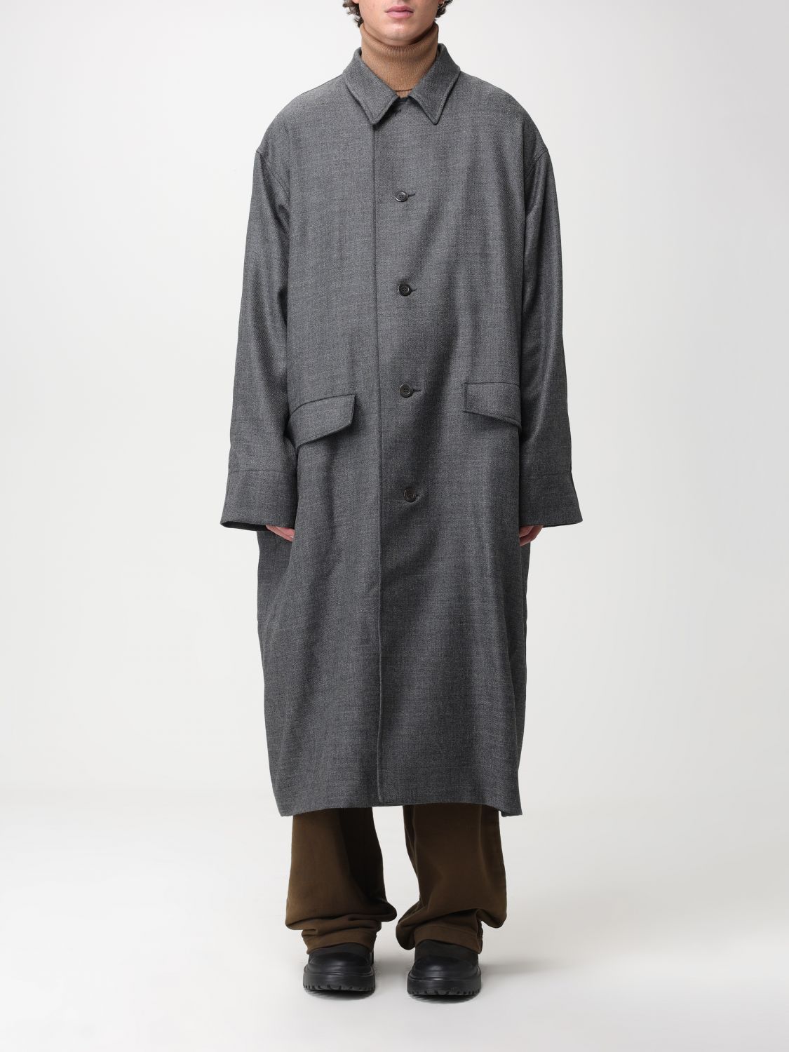 MARNO マーノInes coat チャコールグレー Women's Grey Italian Wool Coat | Marcella