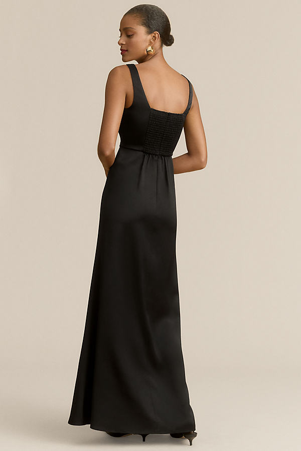 bhldn sophia square-neck satin maxi dress BHLDN Sophia Square-Neck Satin Maxi Dress at MarketFair Shoppes in Princeton, NJ