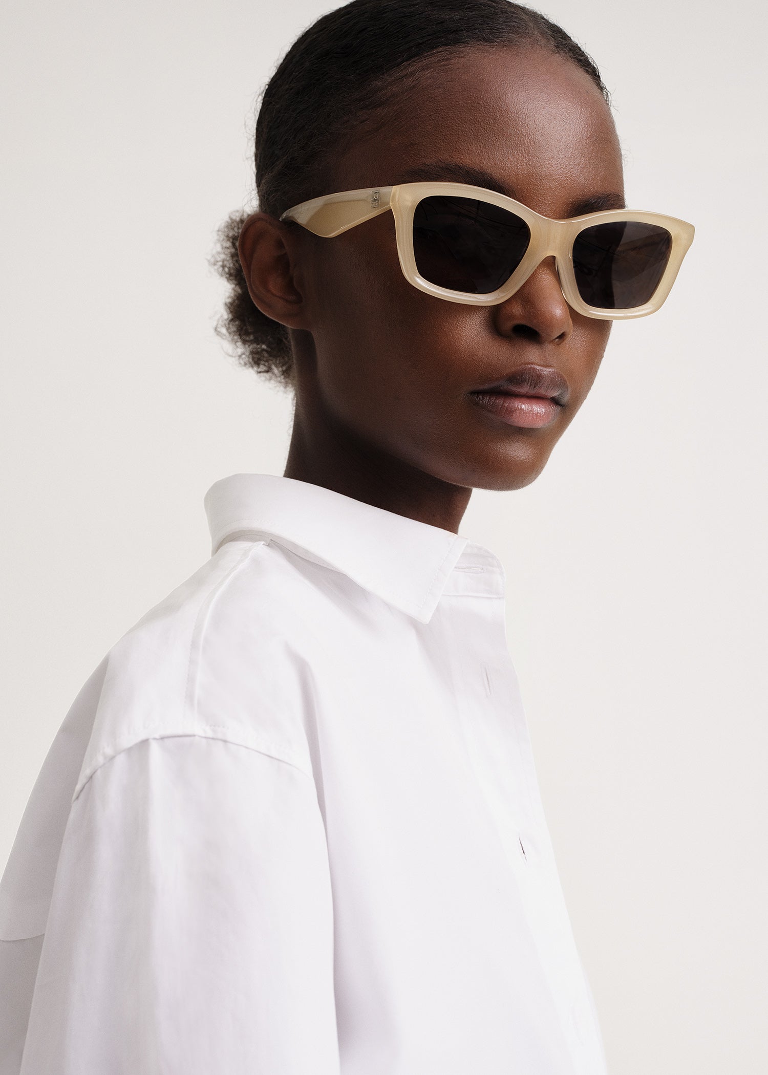 TOTEME Classic Sunglasses - Bone | Editorialist