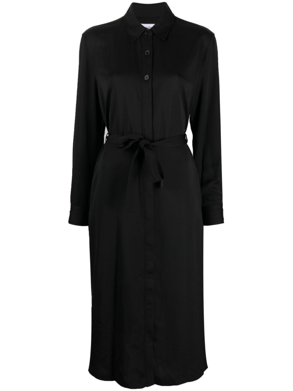 calvin klein maxi shirt dress Calvin Klein Maxi Shirt Dress XL 16 Waist Stripe Crepe Texture Short Slv Granola