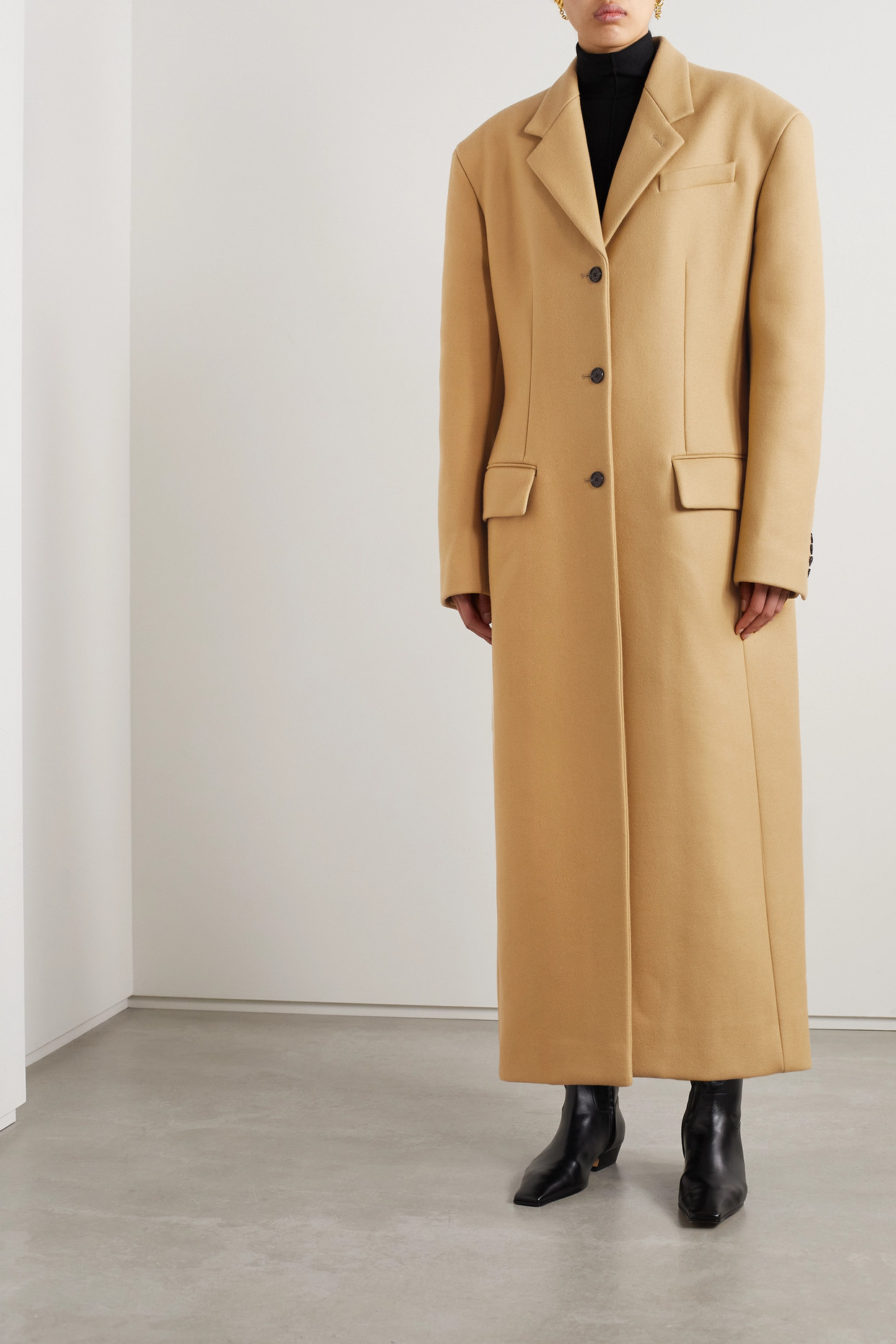 KHAITE Khaite Bontin Wool-Blend Felt Coat