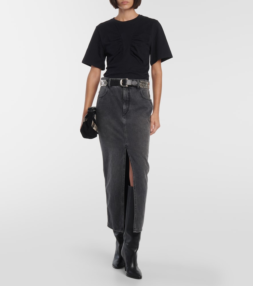 ISABEL MARANT ÉTOILE Isabel Marant Zeren Draped Cotton T-Shirt