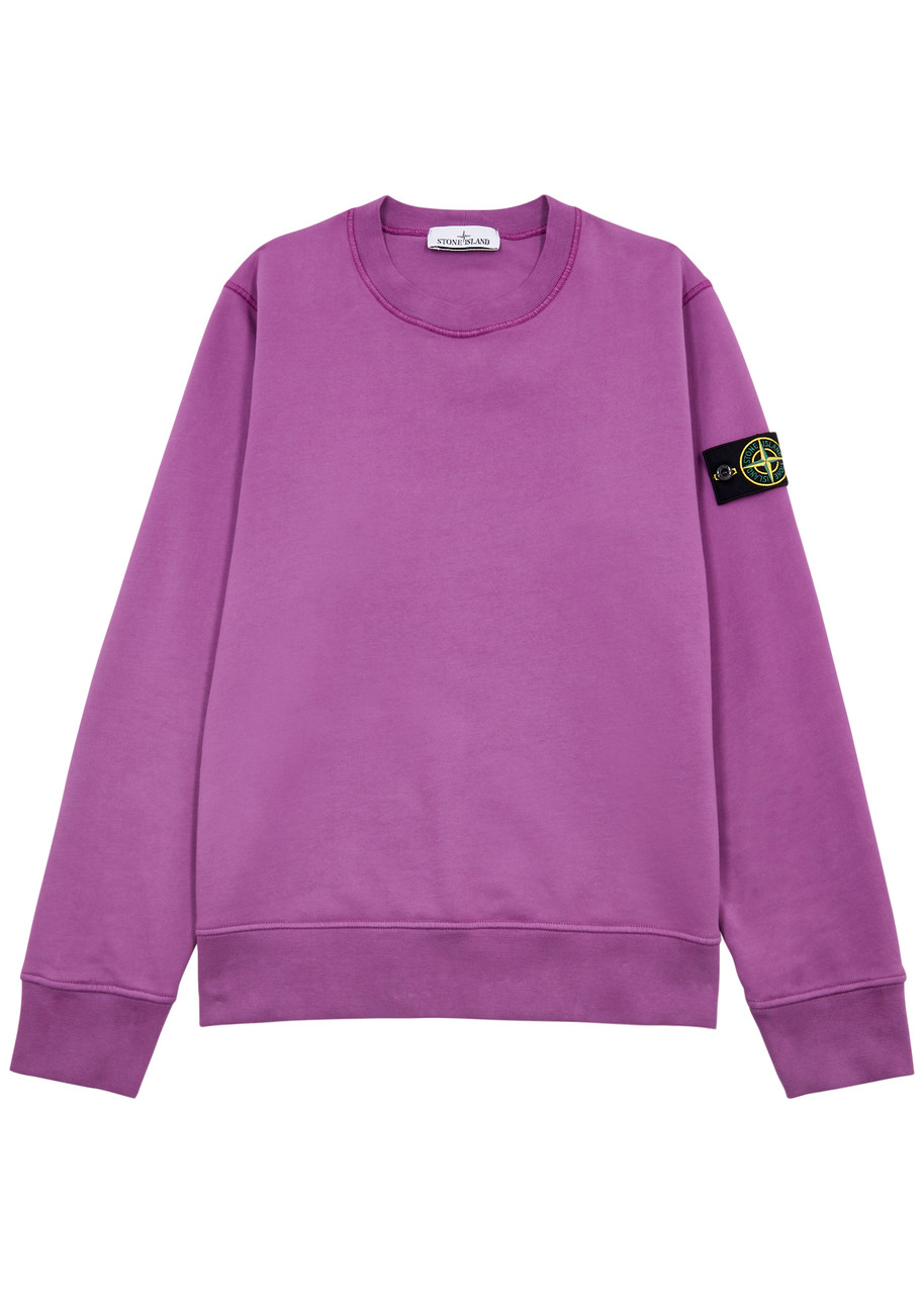 Zip Stone Island Violet Sweatshirt Stone Island Garment Dyed