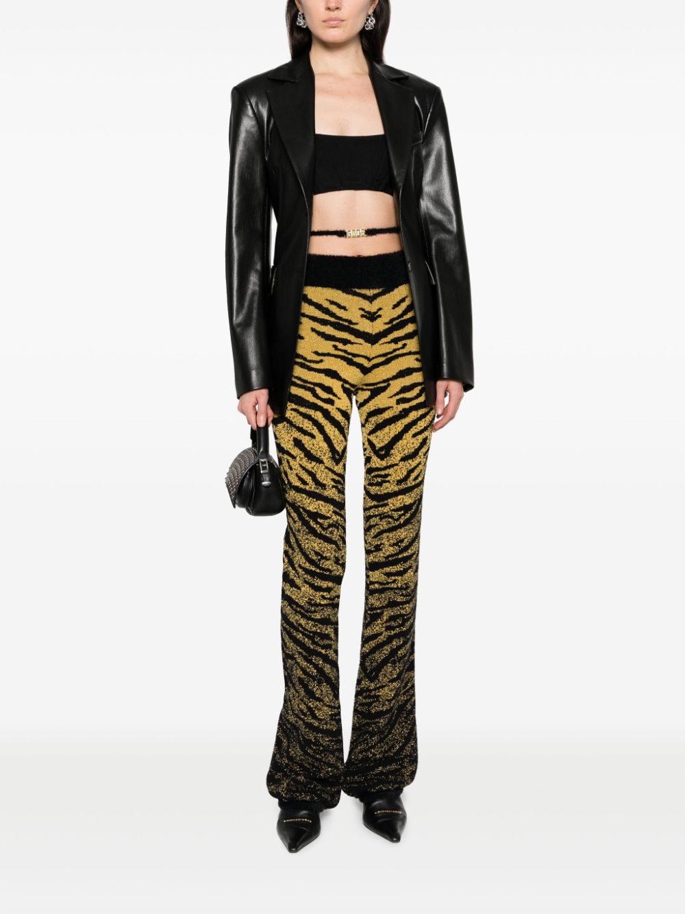 GCDS GCDS Zebra Jacquard Flared Trousers