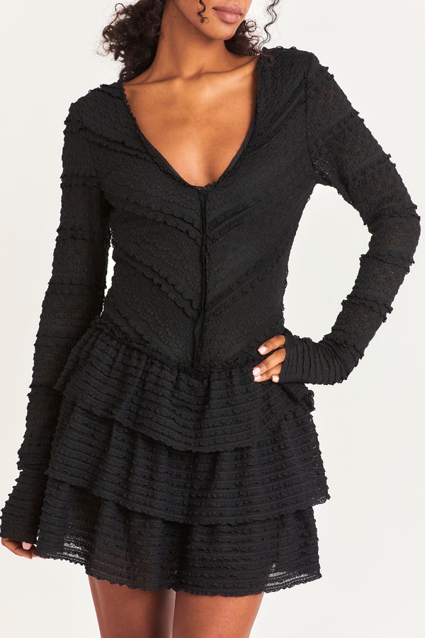 Loveshackfancy Rialto Lace Maxi Dress - Black | Editorialist Loveshackfancy Rialto Lace Maxi Dress - Black | Editorialist