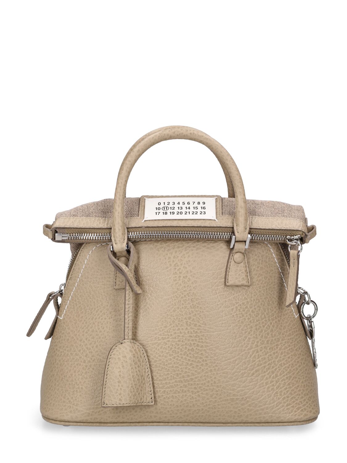 MAISON MARGIELA Mini 5ac Classique Grainy Leather Bag - Bleach 
