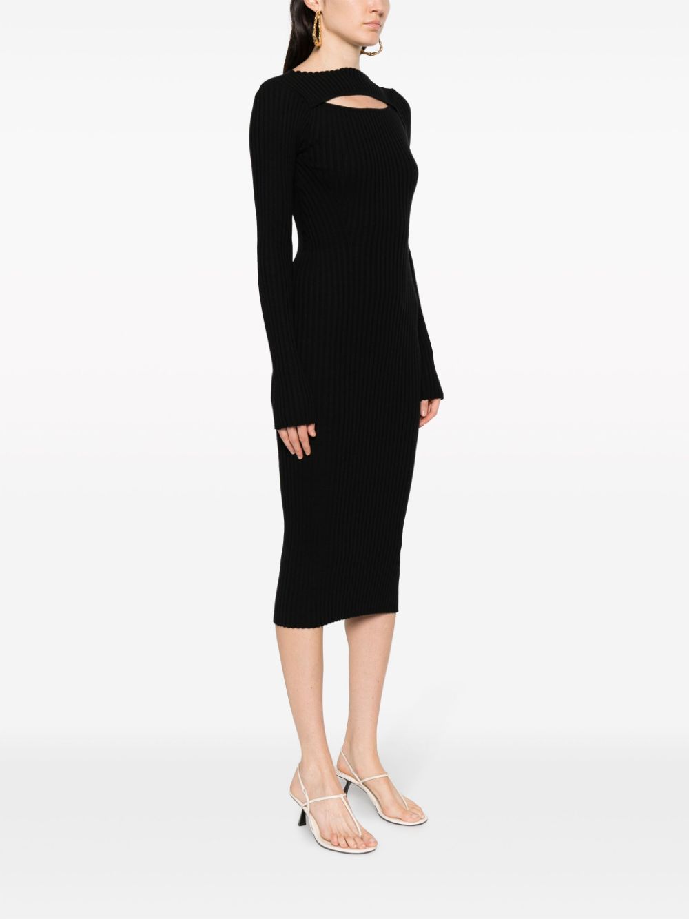 ANINE BING ANINE BING Lora Cut-Out Ribbed Dress