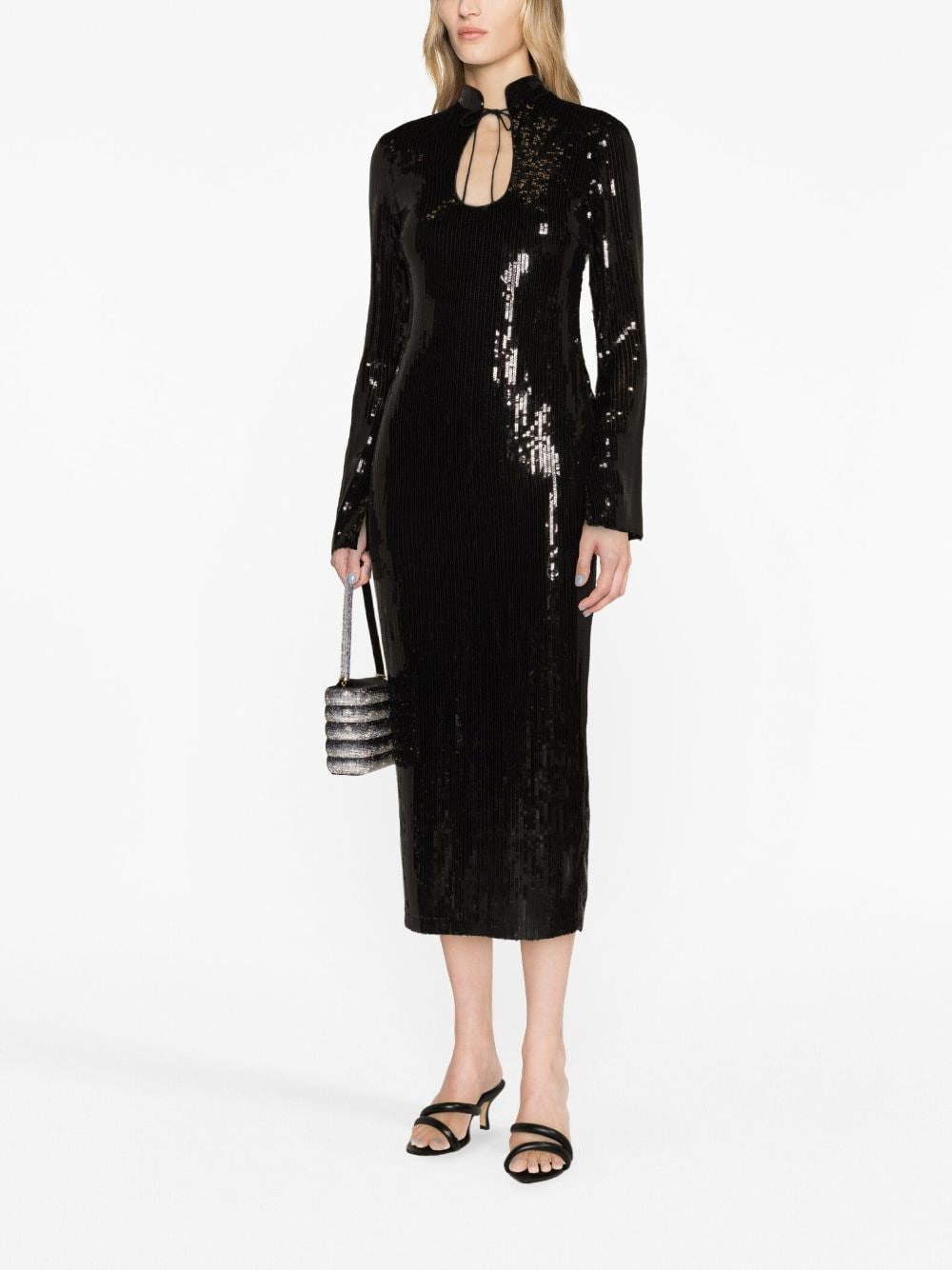 de la vali sequin dress Buy De La Vali Black Clara Dress in Sequin For Women Online