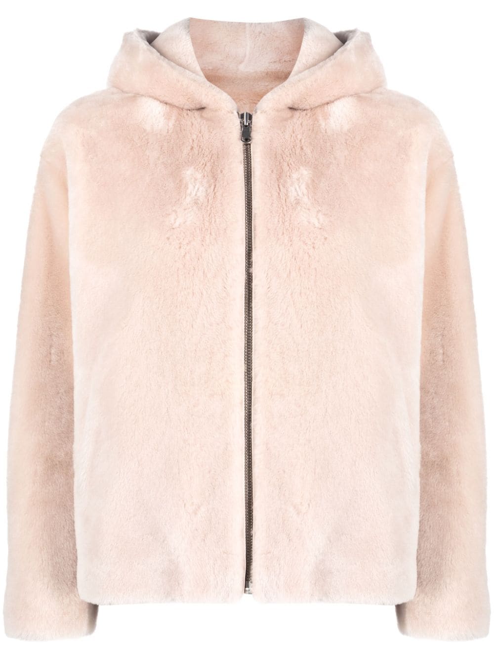 YVES SALOMON Shearling Hooded Jacket