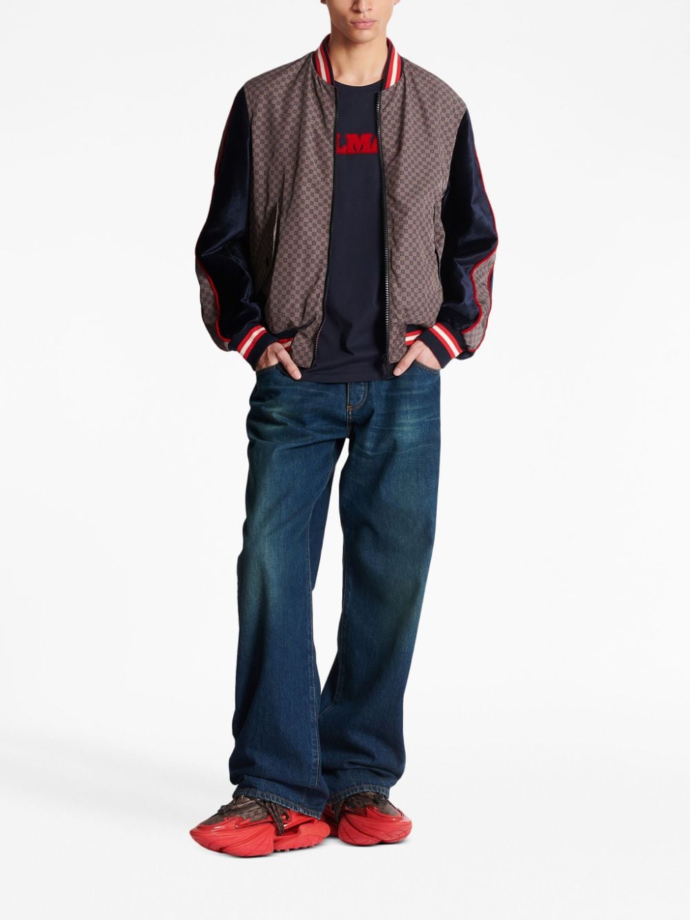 BALMAIN Balmain PB-Monogram Bomber Jacket