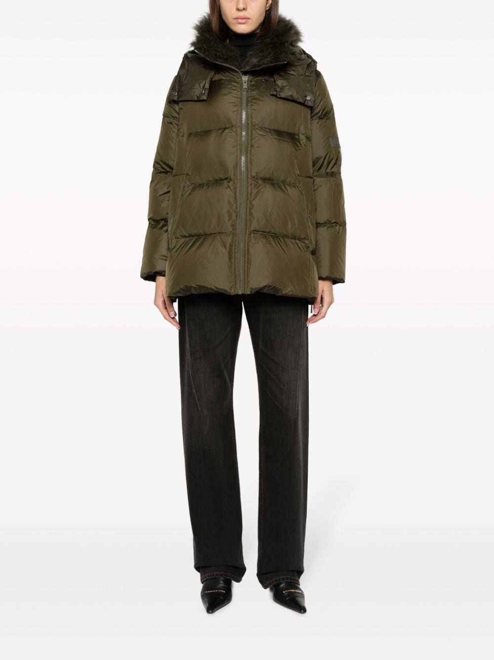YVES SALOMON Yves Salomon Hooded Padded Coat