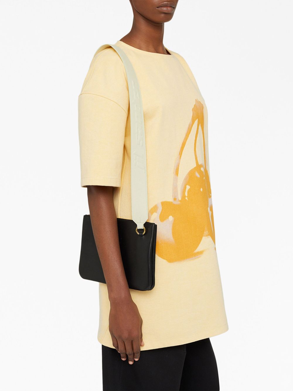 JIL SANDER Jil Sander Logo-Strap Leather Crossbody Bag