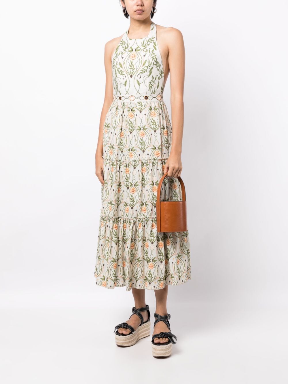 AGUA BENDITA Agua By Agua Bendita Consuelo Lunar Floral Dress