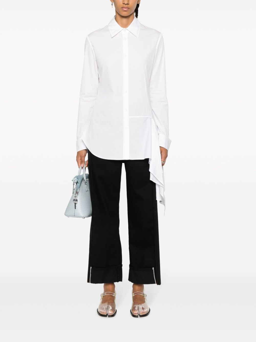 YOHJI YAMAMOTO Yohji Yamamoto Asymmetric Cotton Shirt