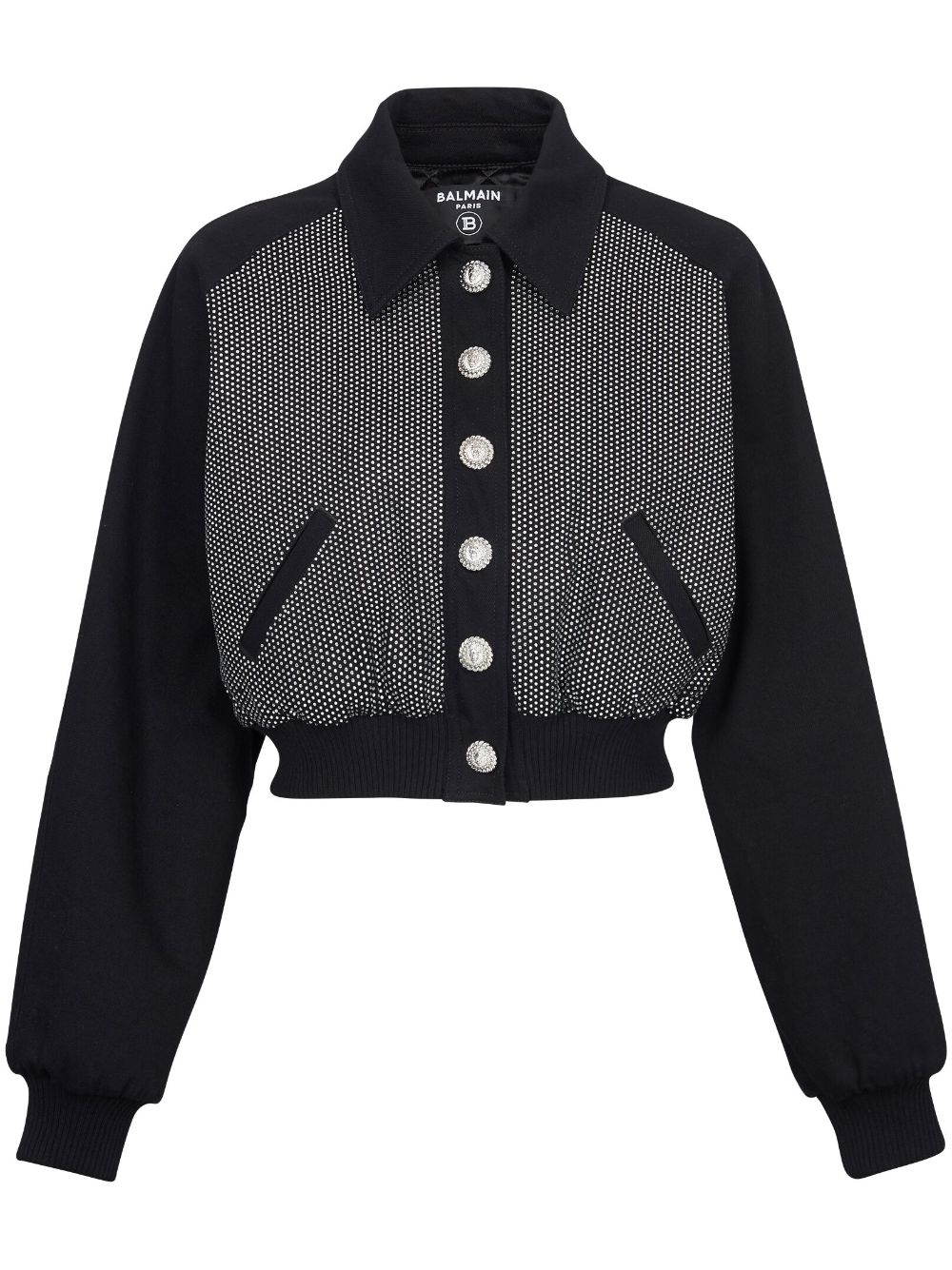 BALMAIN Balmain Logo-Embellished Cropped Jacket