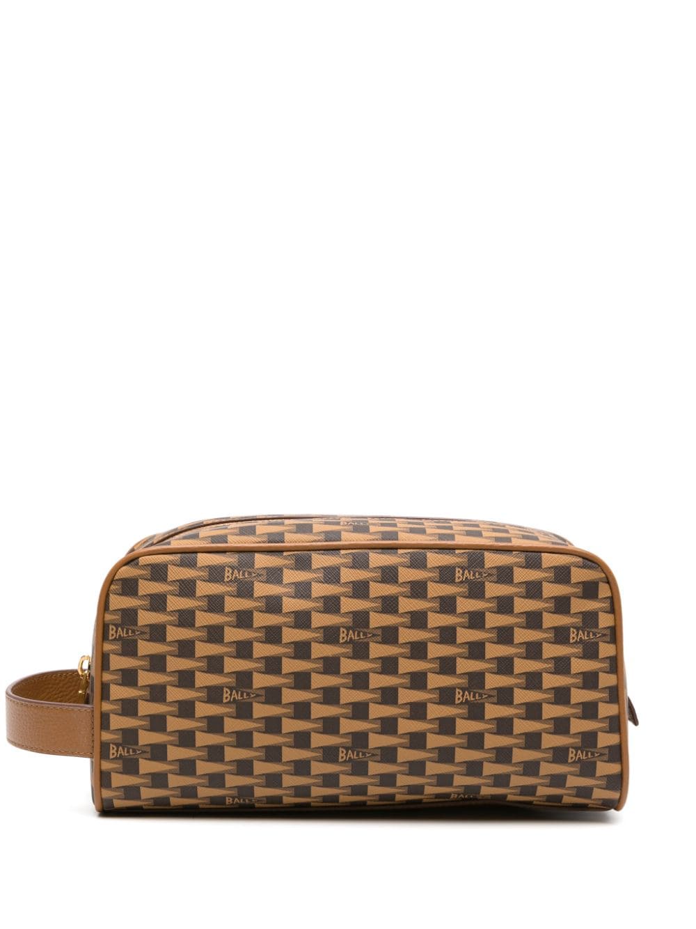 Bally Pennant Wash Bag In Neutrals 30% Off Editorialist