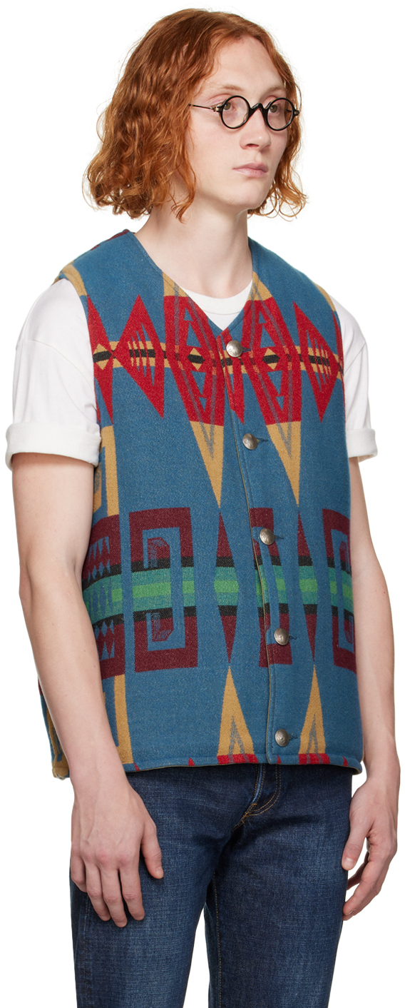 Visvim Kora Reversible Down Vest - Blue | Editorialist