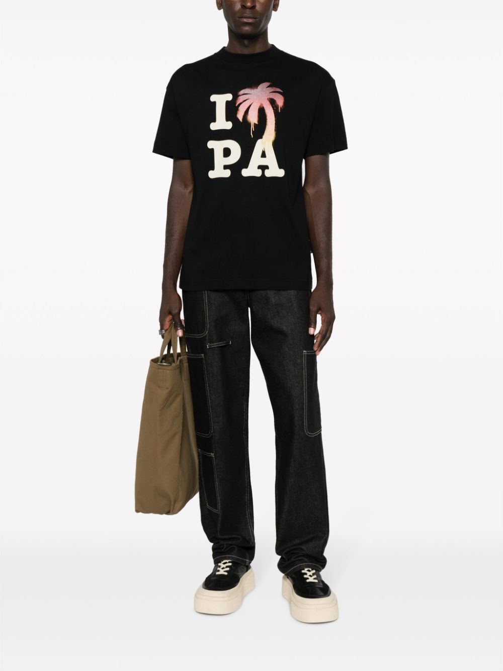 PALM ANGELS logo-print cotton t-shirt
