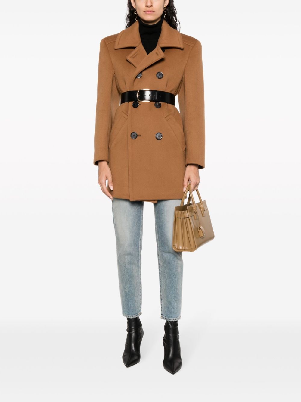 SAINT LAURENT Saint Laurent Double-Breasted Wool Coat