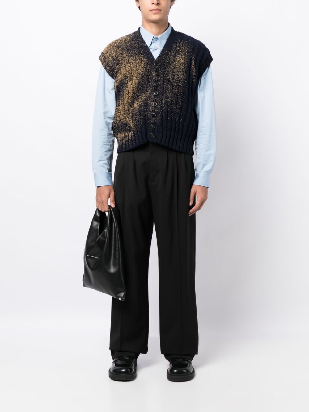 MAISON MARGIELA Contrasting-Trim V-Neck Cardigan