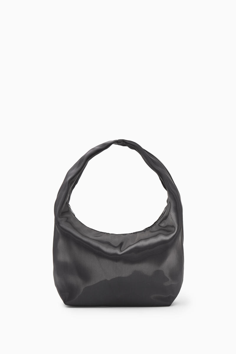 Cos Mini High-Shine Shoulder Bag In Navy - 60% Off | Editorialist