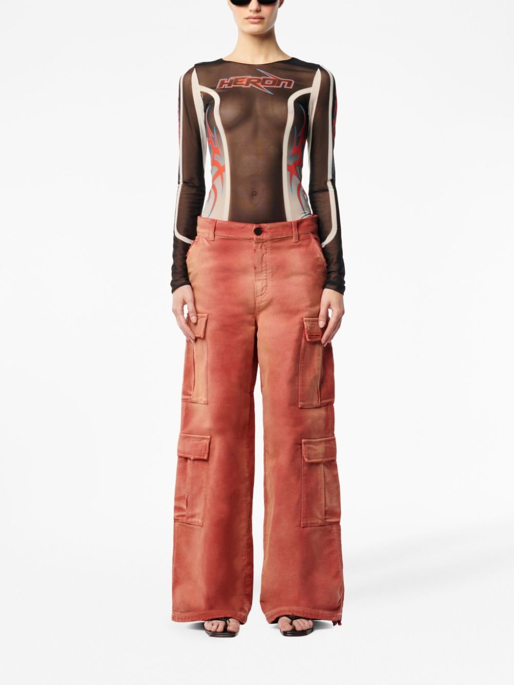 HERON PRESTON Heron Preston Distressed-Effect Cargo Pants