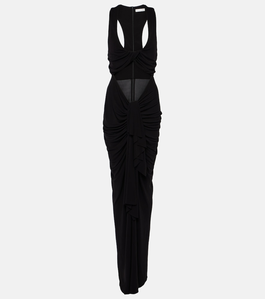 christopher esber gyre cape-effect cut-out jersey maxi dress CHRISTOPHER ESBER Gyre Cape-effect Cut-out Jersey Maxi Dress
