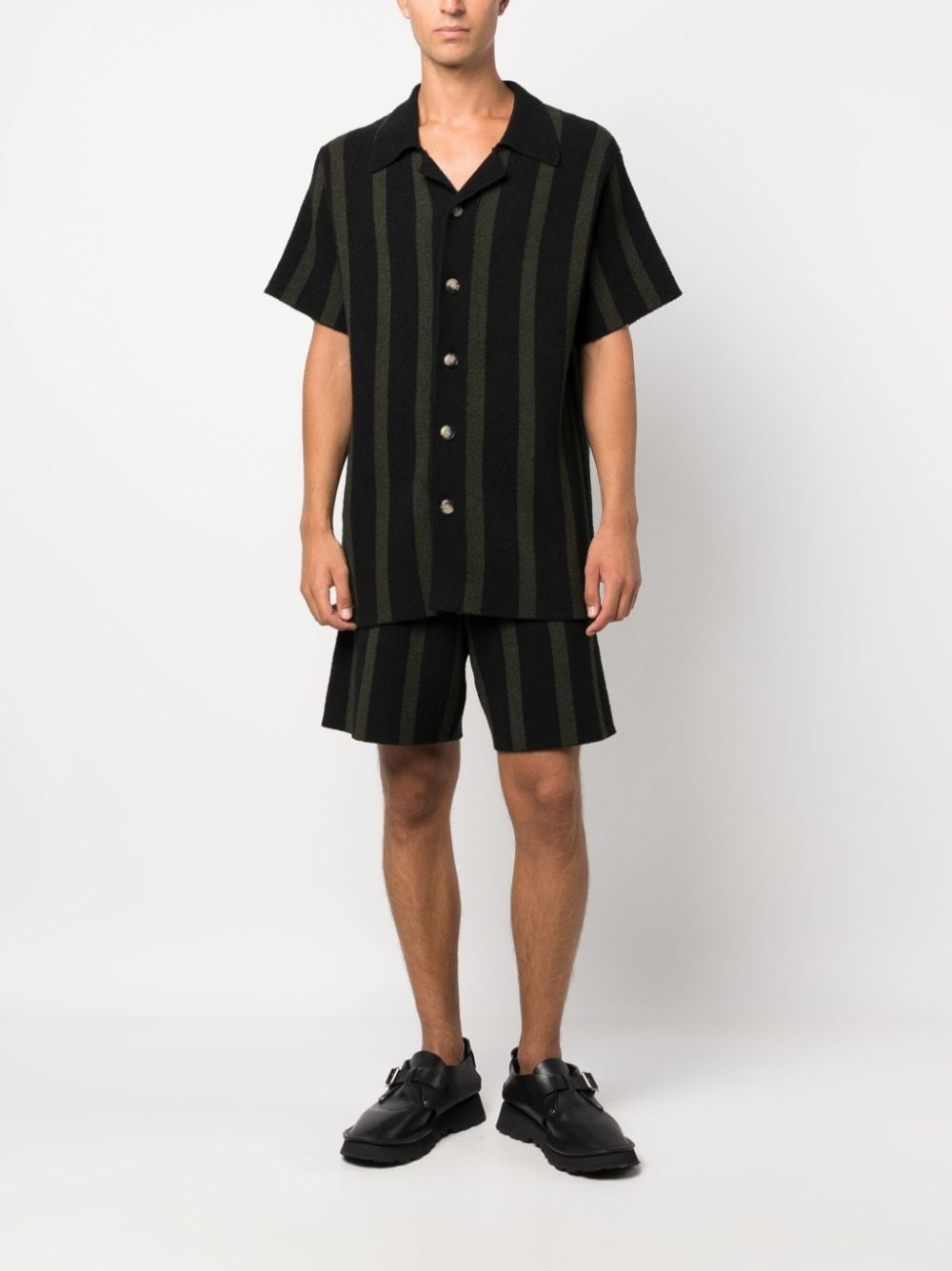 NANUSHKA almar striped terry-cloth shirt