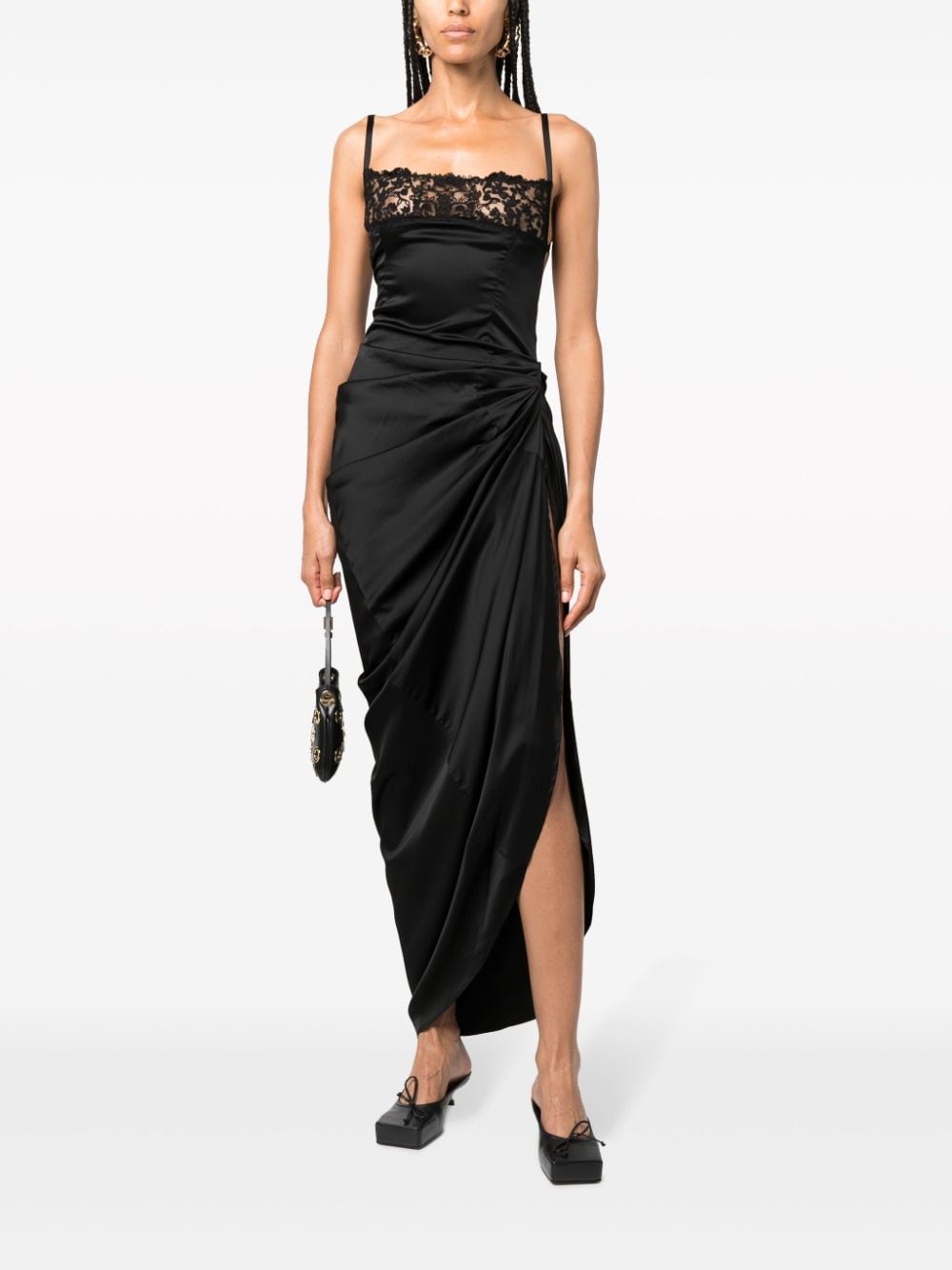 JACQUEMUS Jacquemus La Saudade Floral-Embroidered Asymmetric Dress