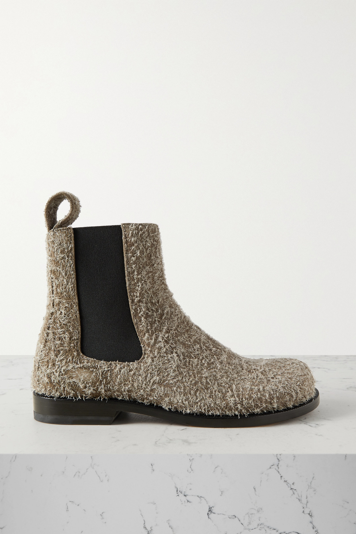 Loewe Olive Green Suede Lace-Up Boots With Tpu Sole - NWT Loewe Green Suede Nylon White Sneakers 41 10 – Fashion Reloved main image 3