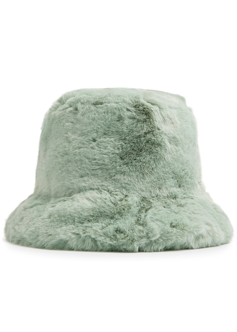 Jakke Hattie Faux Fur Bucket Hat In Mint - 60% Off 
