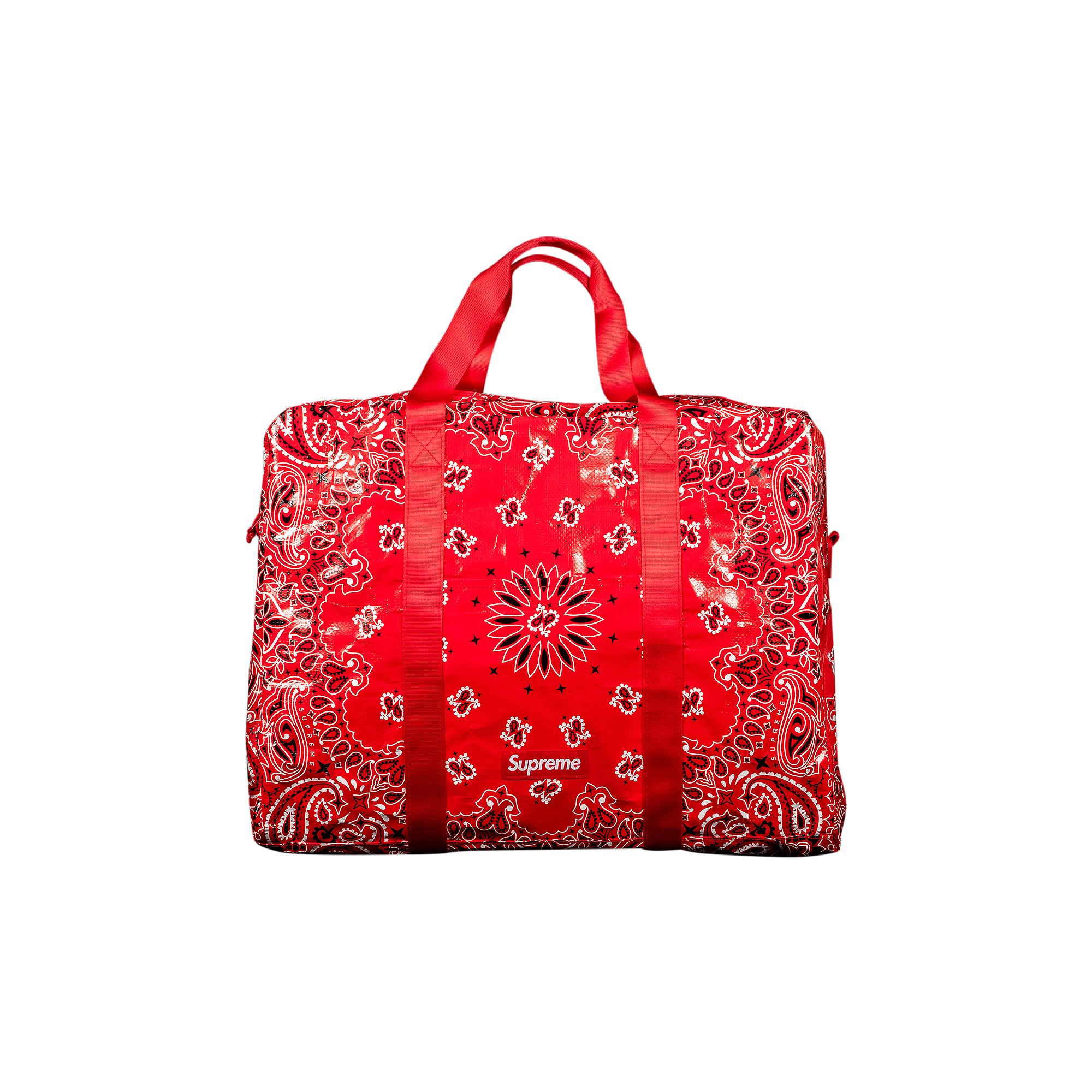 Supreme Bandana Tarp Large Duffle Bag - Red | Editorialist