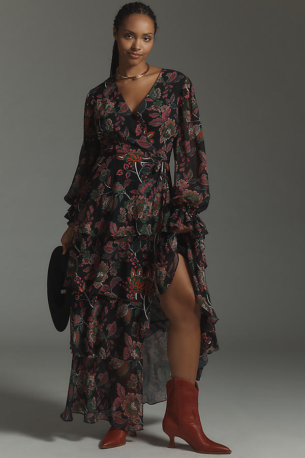 long black dress with slit near me Morgan main image 1