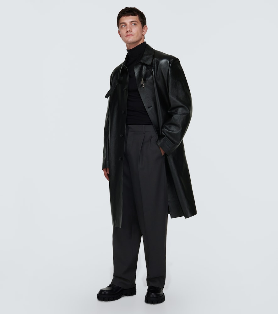VERSACE Versace Wool Straight Leg Trousers