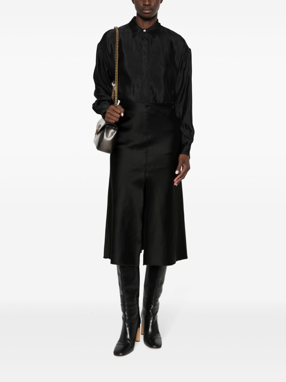 FORTE_FORTE Forte Forte Long-Sleeve Silk Blend Shirt