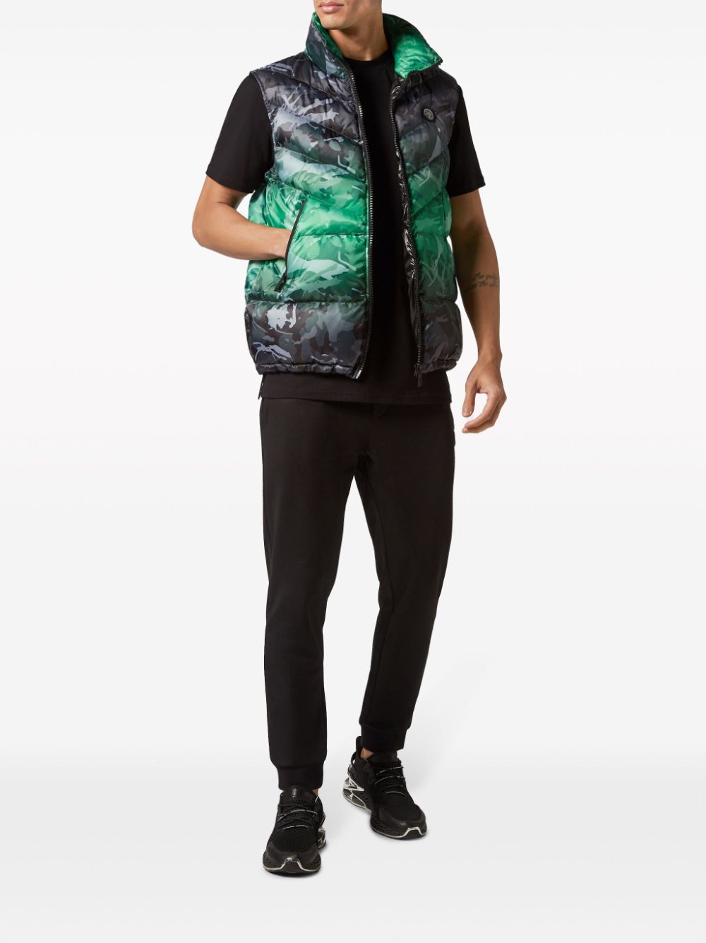 PLEIN SPORT Plein Sport Camouflage-Pattern Padded Vest