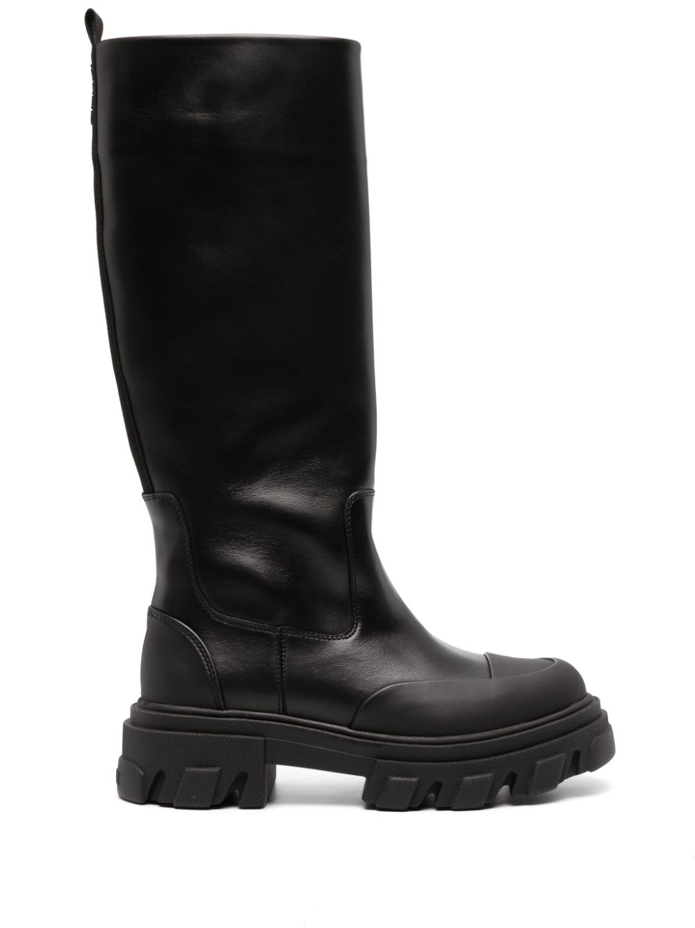 Ganni Rubber Toecap Leather Boots In Black - 34% Off | Editorialist