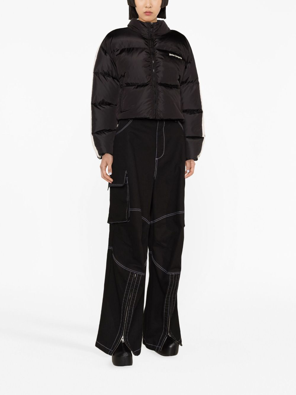 PALM ANGELS Palm Angels Logo-Embroidered Puffer Jacket