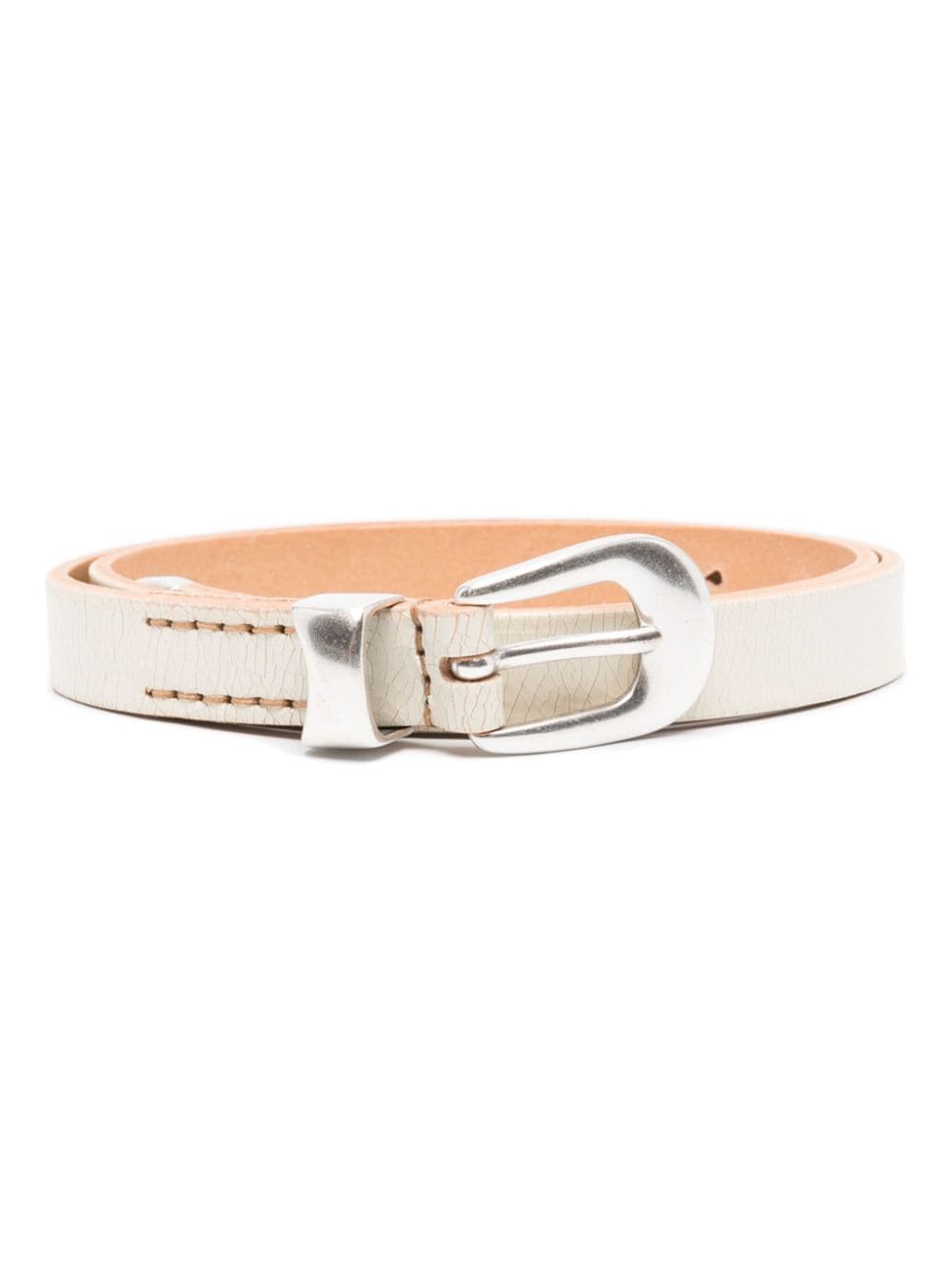 Our Legacy Cracked Leather Belt In White - 57% Off | Editorialist