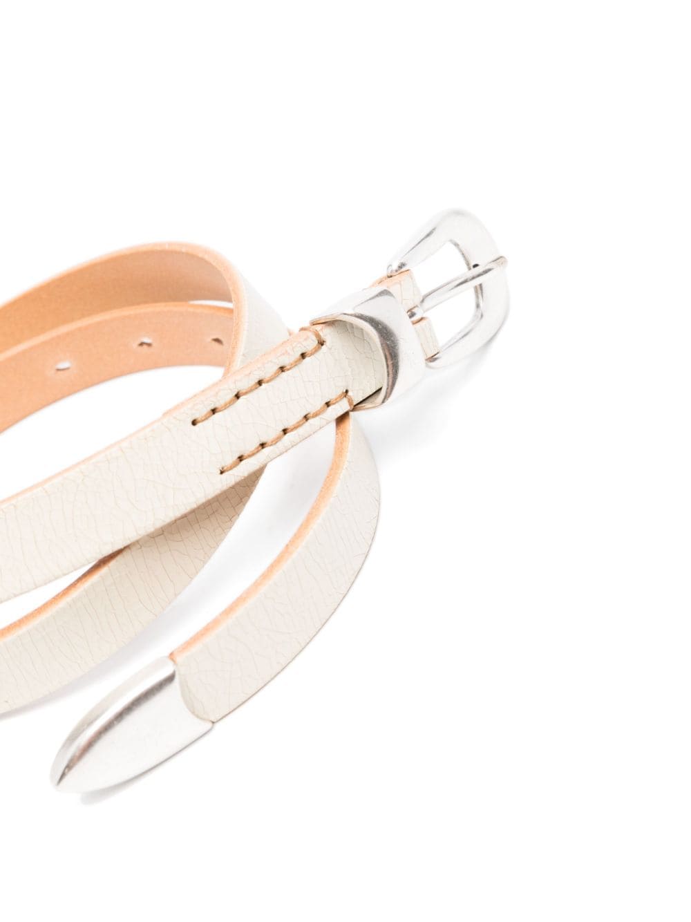 Our Legacy Cracked Leather Belt In White - 57% Off | Editorialist