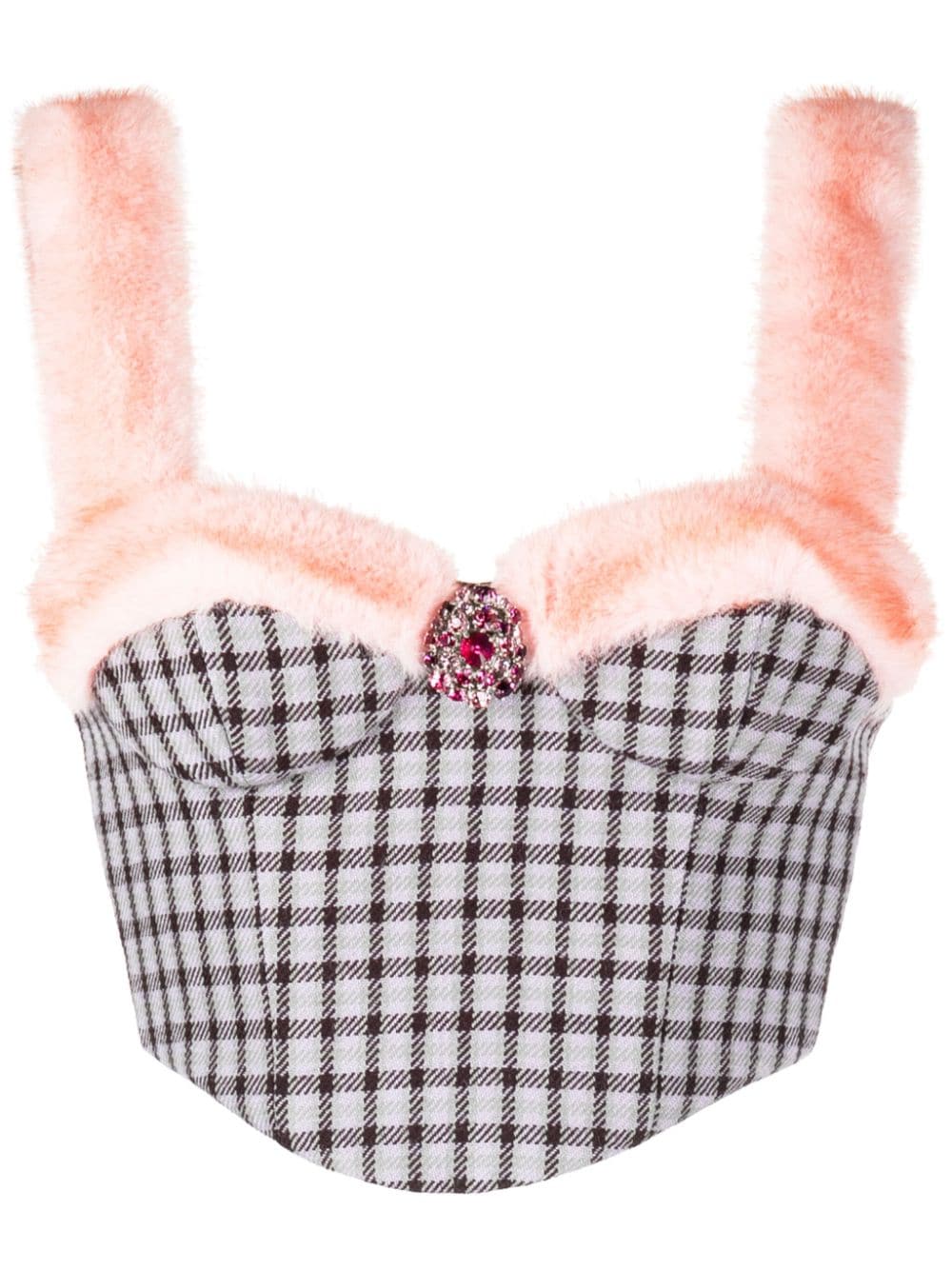 AREA AREA Crystal-Embellished Bustier
