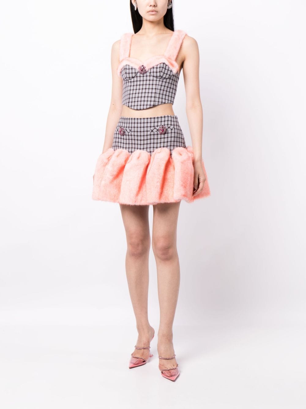 AREA AREA Crystal-Embellished Bustier